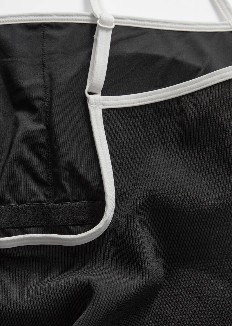 Contrast-Trim Swimsuit - Black/White - & Other Stories IT