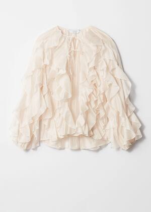 Cascading Ruffle Blouse - Cream - & Other Stories