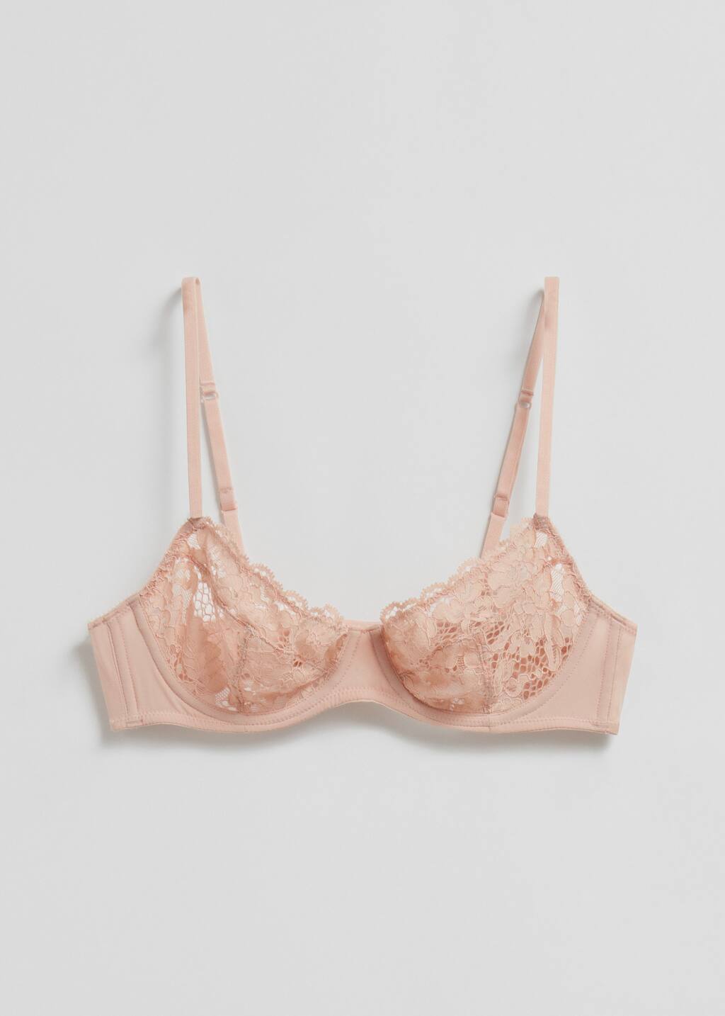 Floral Lace Underwire Bra Peche Other Stories FR